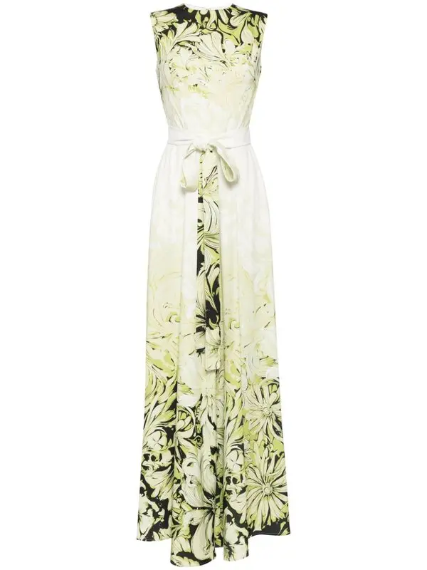 SAIID KOBEISY Printed Crepe Jumpsuit - White