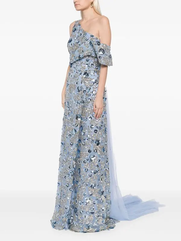 SAIID KOBEISY Off-shoulder Tulle Gown
