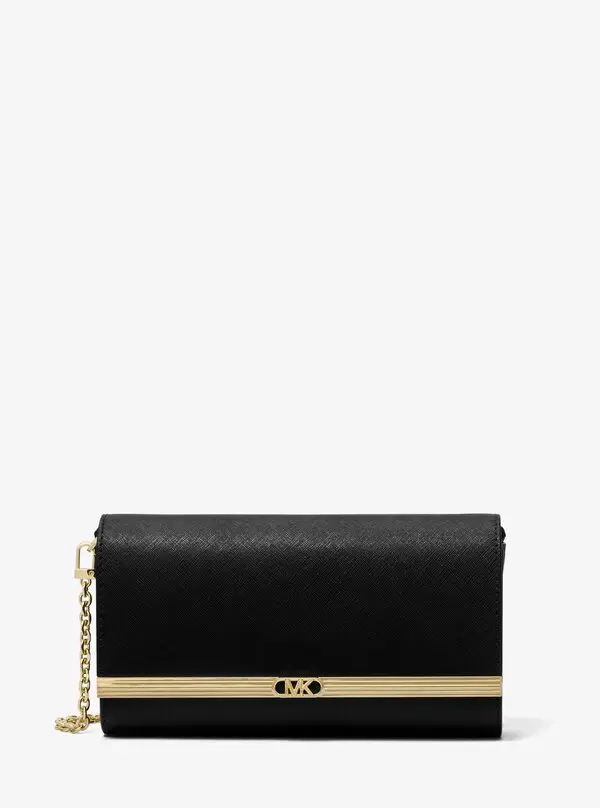 Michael Kors Mona Large Saffiano Leather Clutch