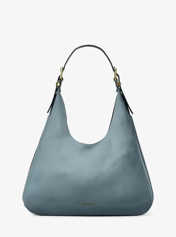 Michael Kors Nolita Large Nubuck Hobo Shoulder Bag - Blue