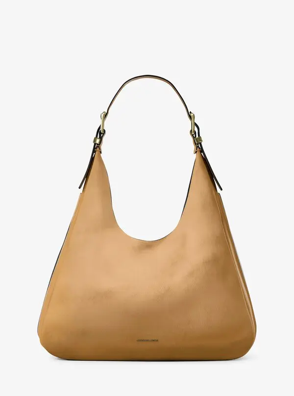 Michael Kors Nolita Large Nubuck Hobo Shoulder Bag - Natural