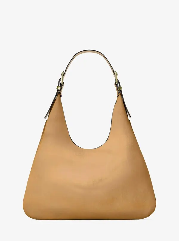 Michael Kors Nolita Large Nubuck Hobo Shoulder Bag - Natural
