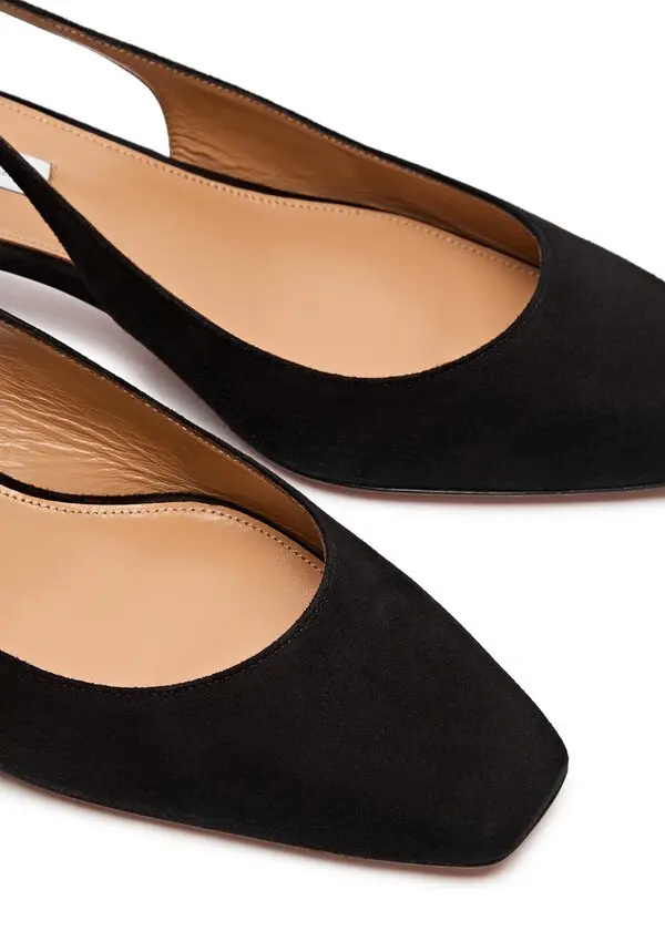 AQUAZZURA Very Bow Tie 35 Slingback Pumps - Black