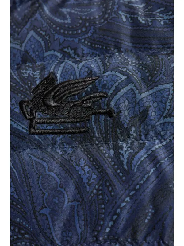 Etro Paisley-print Padded Waistcoat - Blue