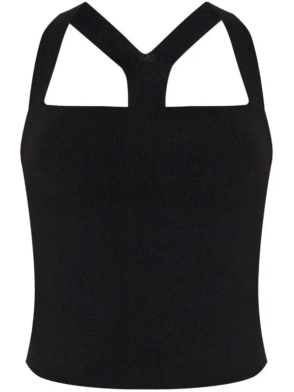 Cult Gaia Crawford Knitted Top - Black