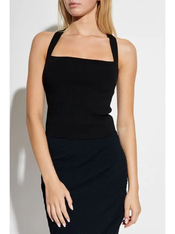Cult Gaia Crawford Knitted Top - Black