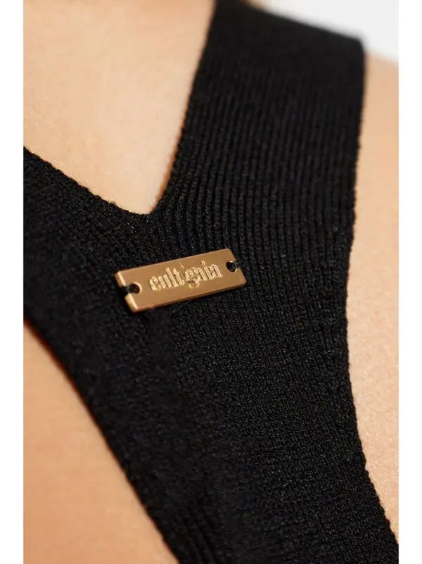Cult Gaia Crawford Knitted Top - Black