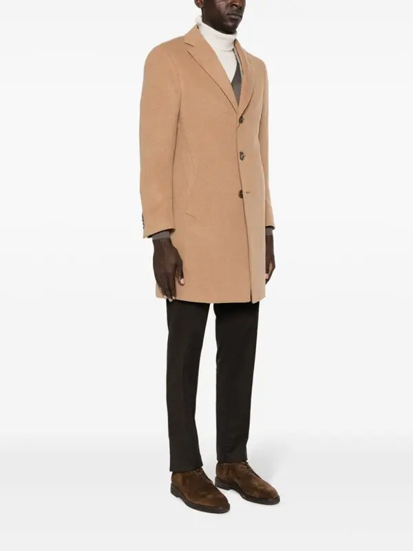 Canali Notched-lapel Camel Hair Coat