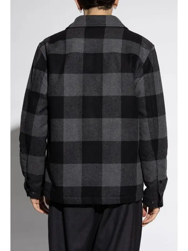 Woolrich Check-pattern Wool Shirt - Grey