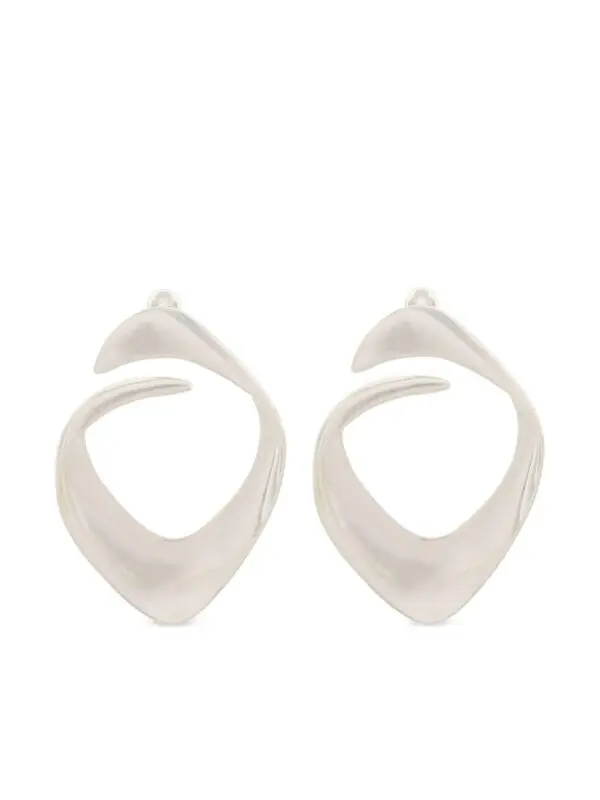 Cult Gaia Lola Brass Clip-on Earrings - Silver