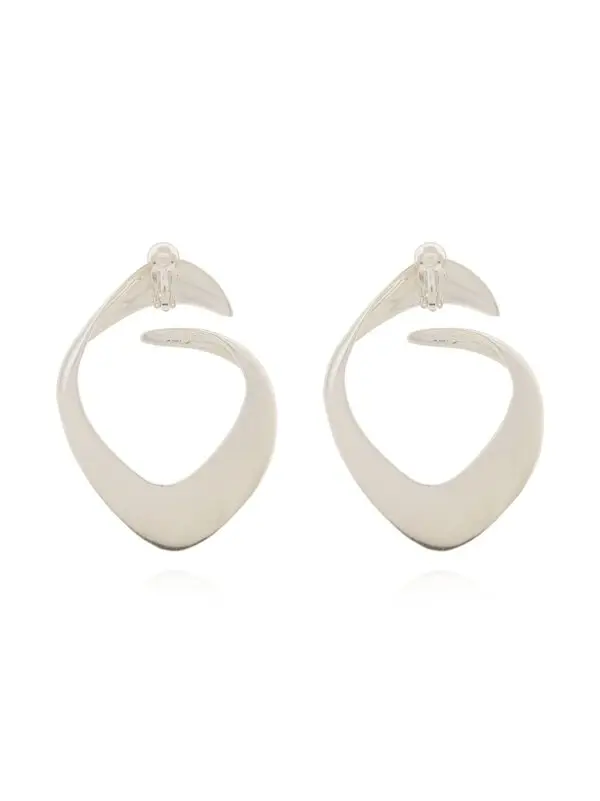 Cult Gaia Lola Brass Clip-on Earrings - Silver