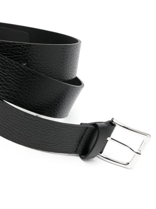 BOSS Logo-engraved Leather Belt