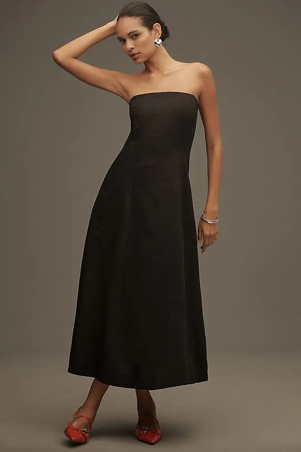 chinese dress ladies Strapless Midi Dress main image 1
