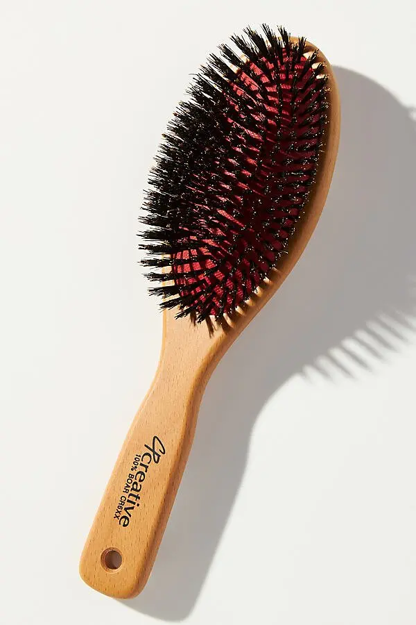 CREATIVE PRO HAIR TOOLS 10 Ch Boar Bristle Paddle Hair Brush - Neutral