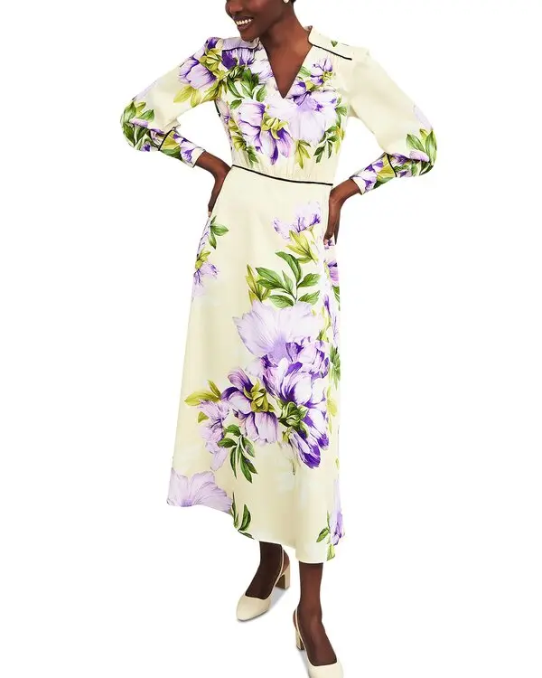 HOBBS LONDON Hidcote Floral Print Midi Dress