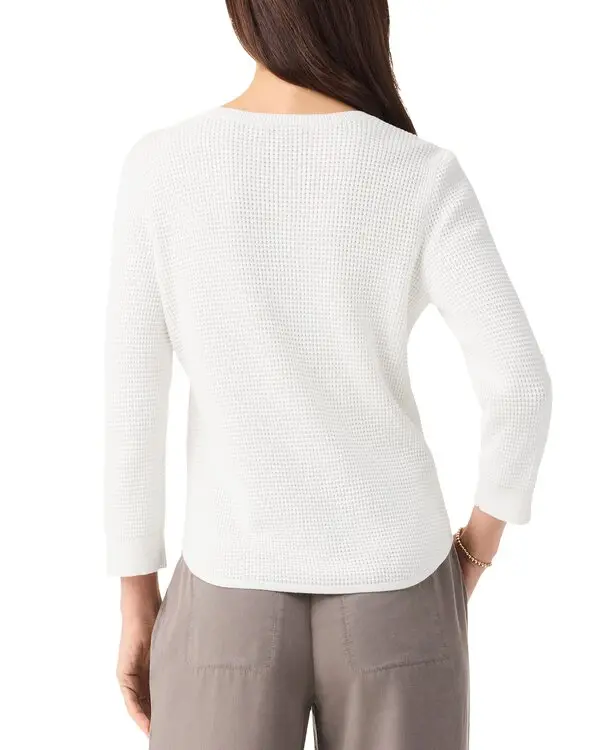 NIC+ZOE Waffle Stitch Sweater - Classic Cream