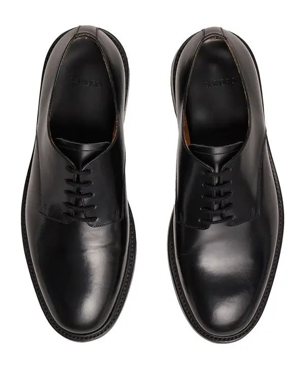Sandro Patent Leather Derby Shoes - Black