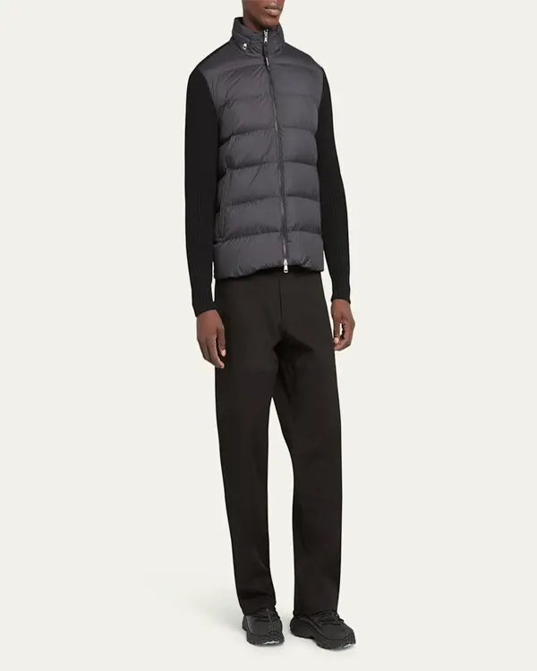 Moncler Wool Knit Padded Jacket