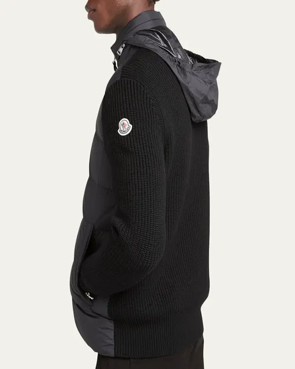 Moncler Wool Knit Padded Jacket