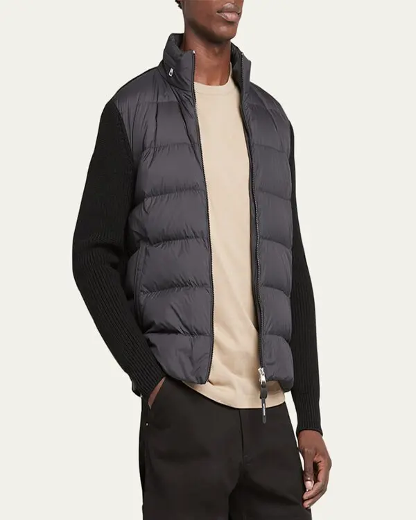 Moncler Wool Knit Padded Jacket
