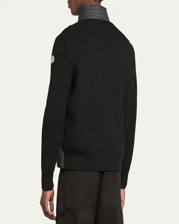 Moncler Wool Knit Padded Jacket