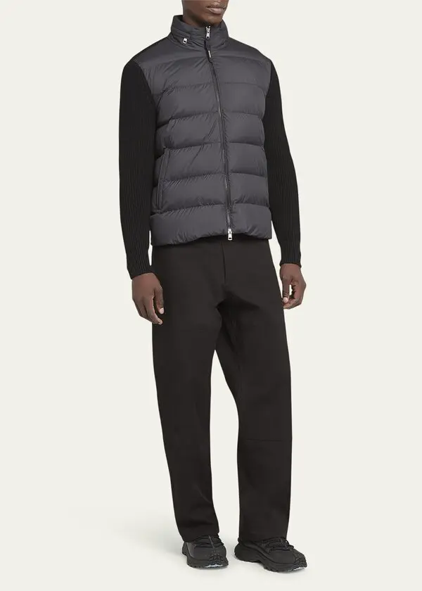 Moncler Wool Knit Padded Jacket