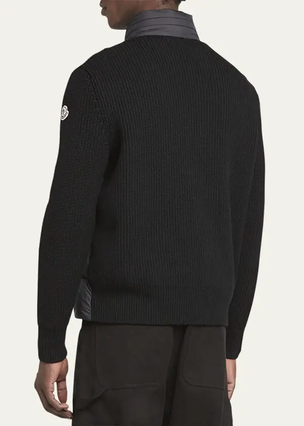 Moncler Wool Knit Padded Jacket