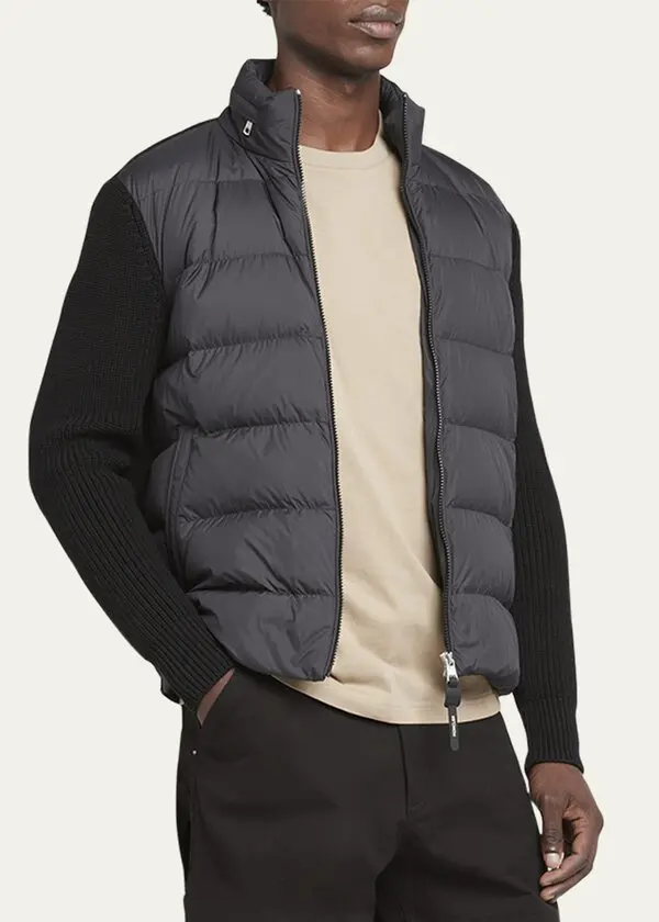 Moncler Wool Knit Padded Jacket