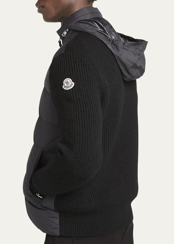 Moncler Wool Knit Padded Jacket