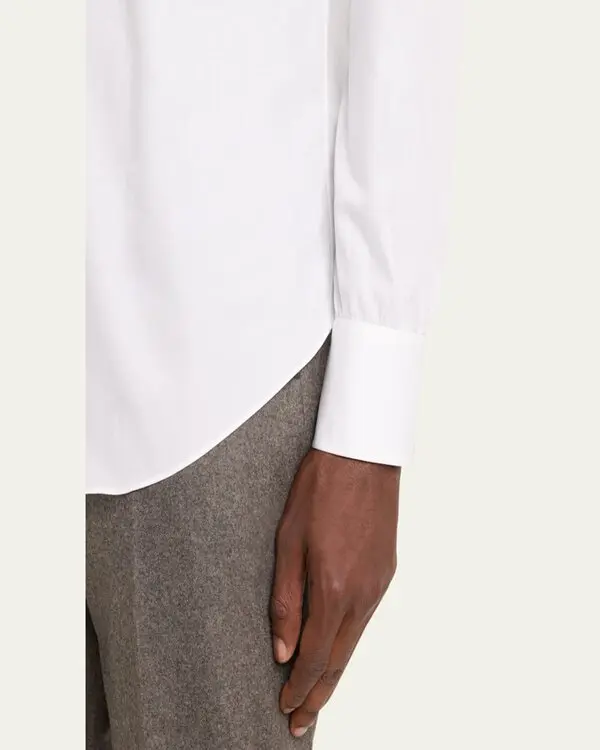 Cesare Attolini Solid Cotton Sport Shirt