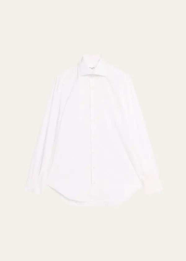 Cesare Attolini Solid Cotton Sport Shirt