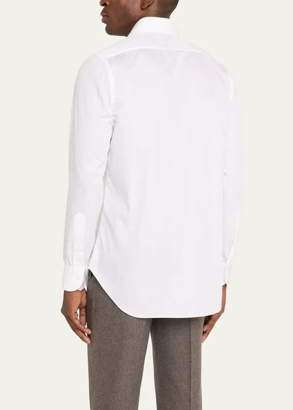 Cesare Attolini Solid Cotton Sport Shirt