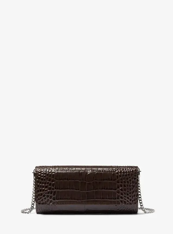 Michael Kors Cate Crocodile Embossed Clutch