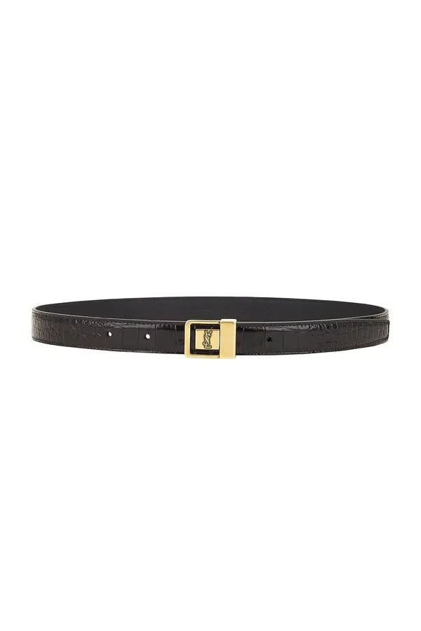 Saint Laurent La 66 Buckle Belt - Fondente