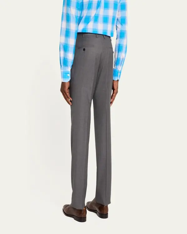 Kiton 15 Micron Wool Trousers - Gray