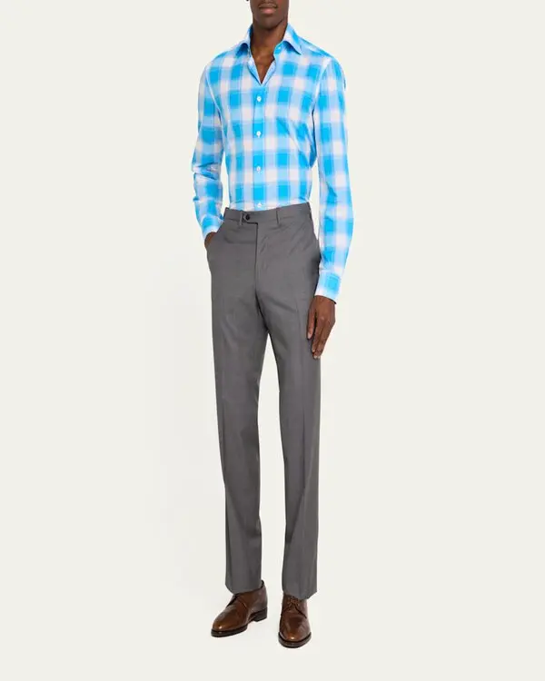 Kiton 15 Micron Wool Trousers - Gray