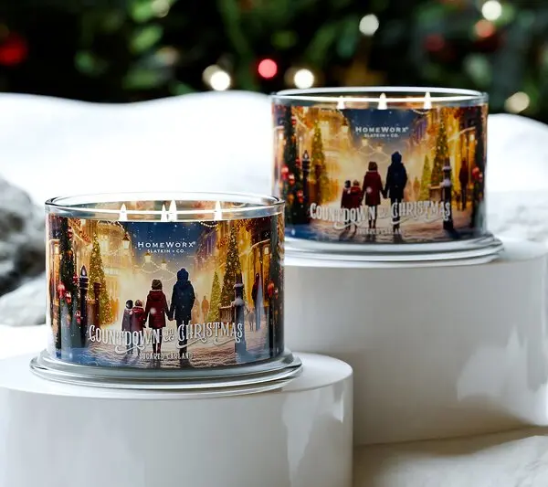 HOMEWORX BY SLATKIN + CO. S/2 18oz Countdown Candles - One-color