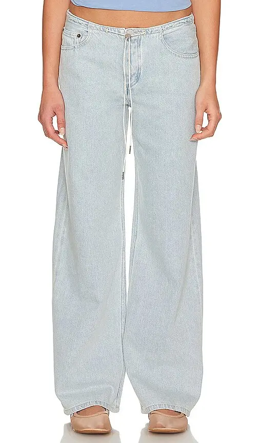 Still Here Denim Jeans With Drawstring Closure