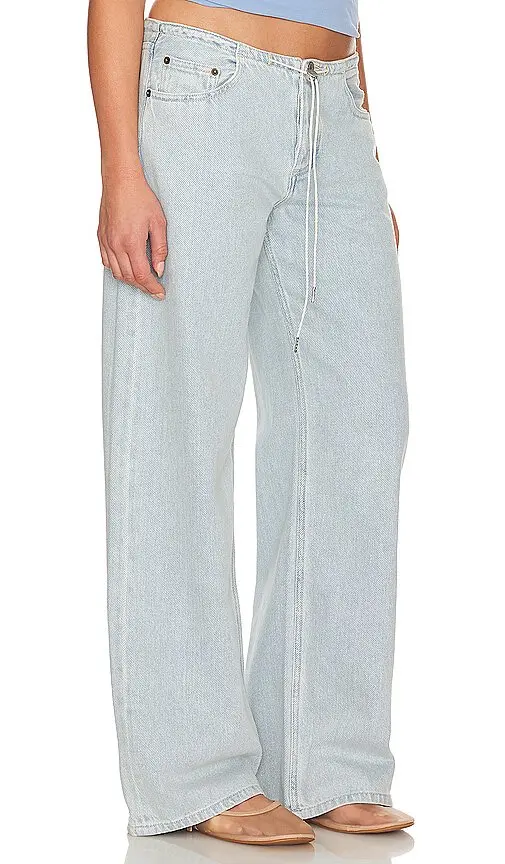 Still Here Denim Jeans With Drawstring Closure