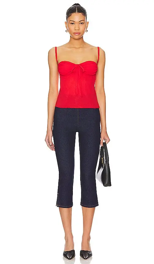 MORE TO COME Tamora Top With Front Bow Embellishment