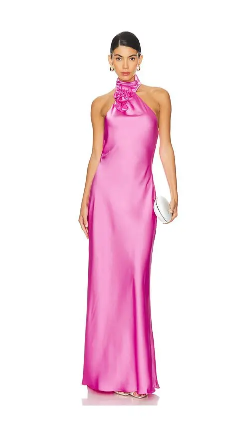 open lace back dress Misha Sterling Satin Mini Dress - Purple Rose
