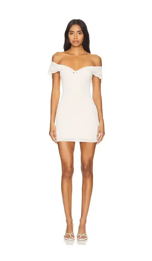 MORE TO COME Graciela Off Shoulder Dress - Cream