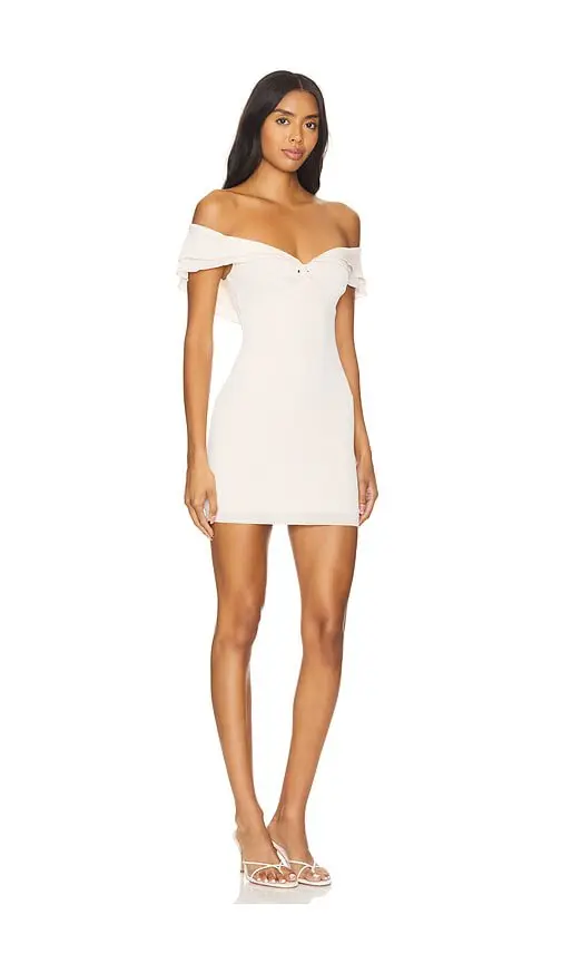 MORE TO COME Graciela Off Shoulder Dress - Cream
