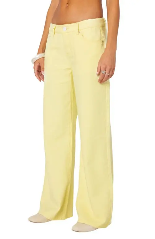 EDIKTED Roman Flare Jeans - Yellow