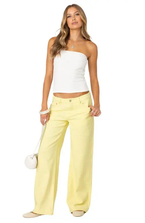 EDIKTED Roman Flare Jeans - Yellow