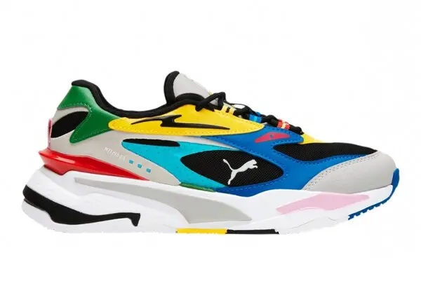 PUMA Rsfast International Flags - Black/grey Violet/blue