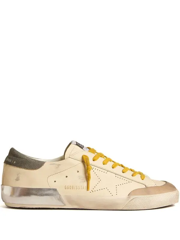 GOLDEN GOOSE Super-star Perforated Leather Sneakers - Neutrals
