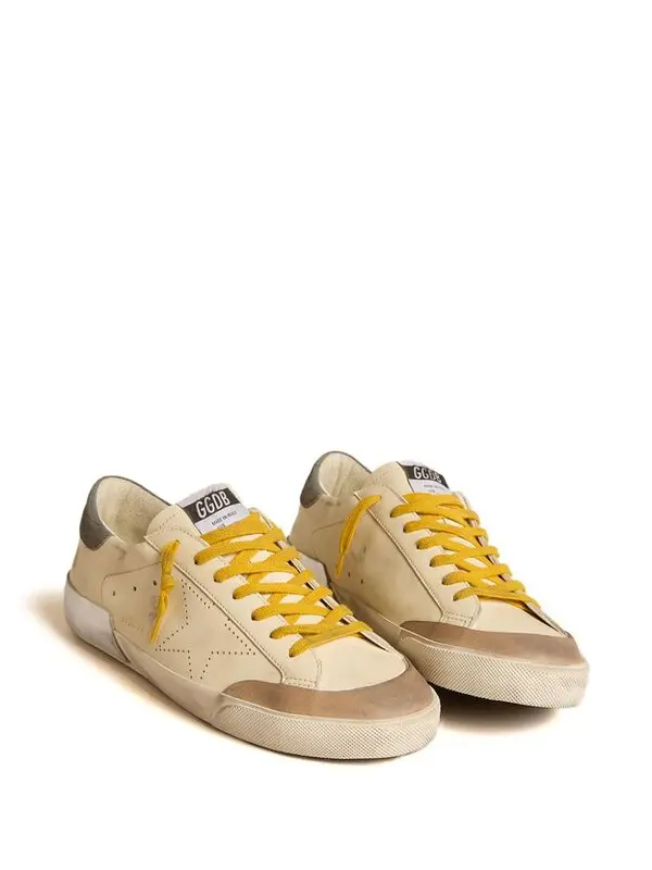 GOLDEN GOOSE Super-star Perforated Leather Sneakers - Neutrals
