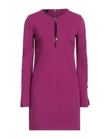 Pinko Mini Flared Dress With Metal Appliqués - Purple