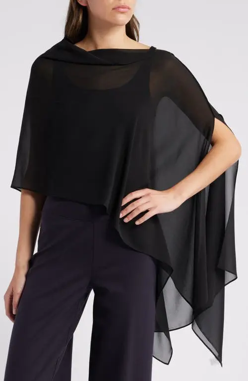 Eileen Fisher Asymmetric Sheer Silk Wrap